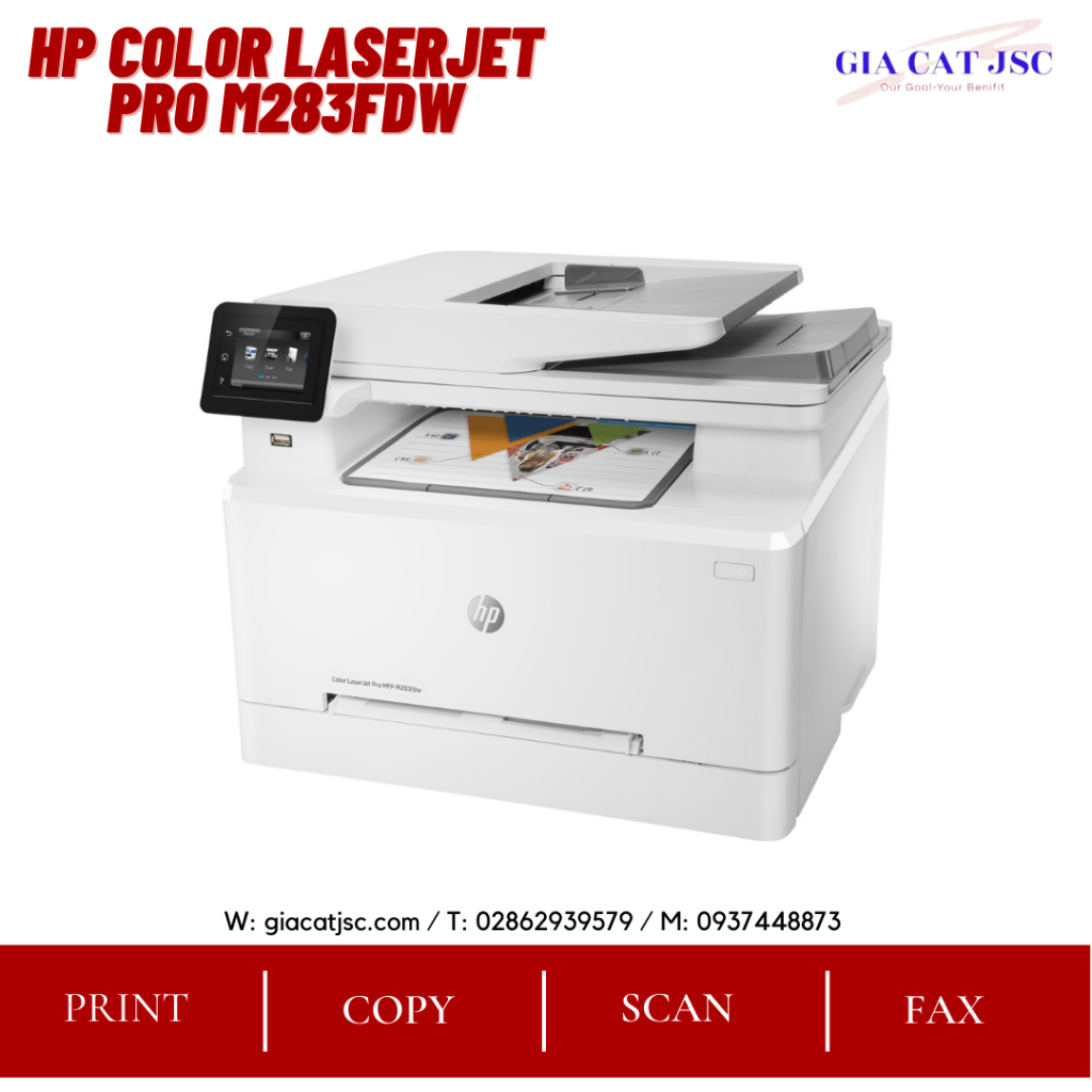 Máy in HP Color LaserJet Pro M283fdw - Gia Cát JSC