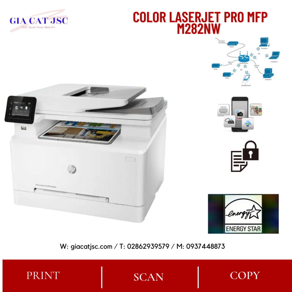 Máy in HP Laserjet pro MFP M282NW - Gia Cát JSC