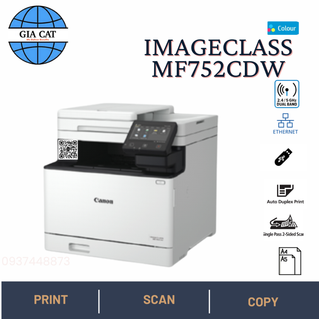 Máy in Canon imageCLASS MF752Cdw - Gia Cát JSC